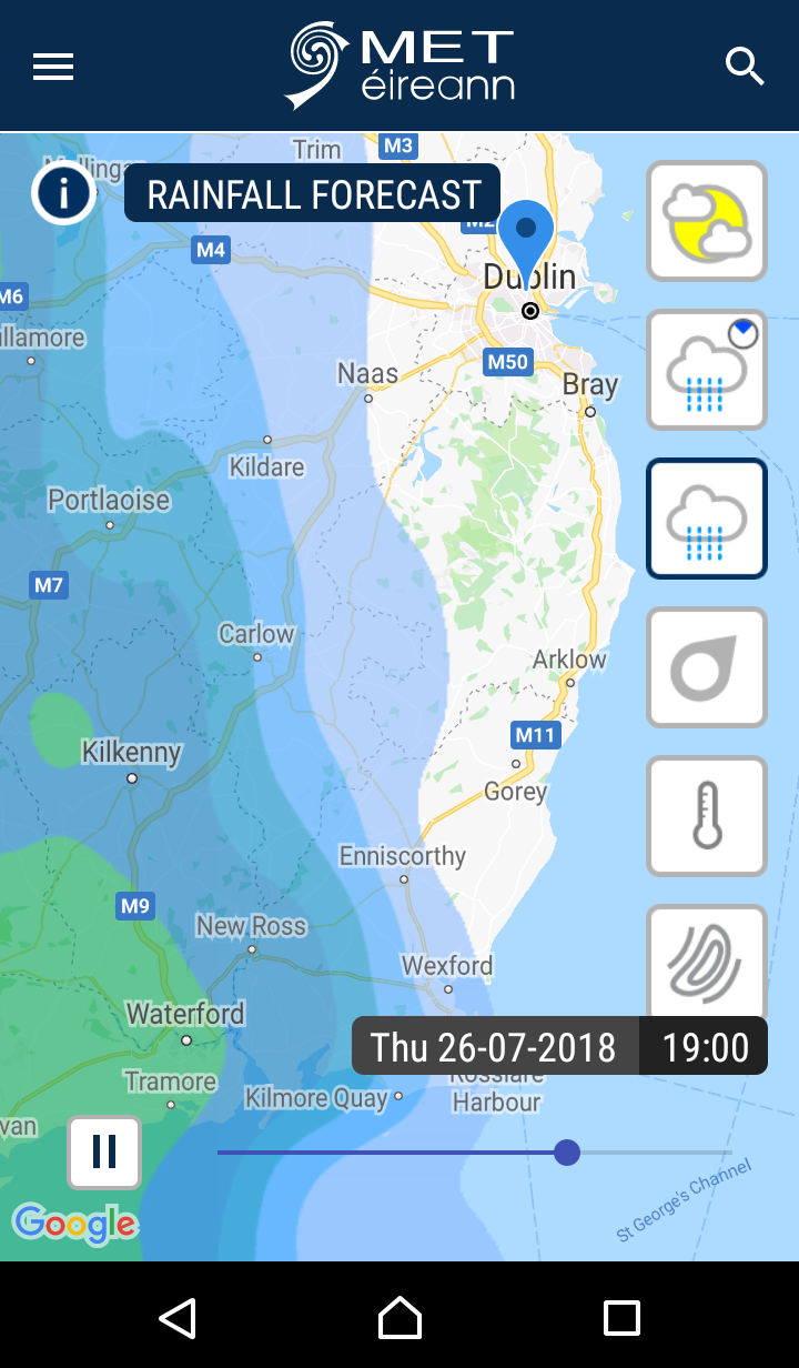 Website & App Help - Met Éireann - The Irish Meteorological Service
