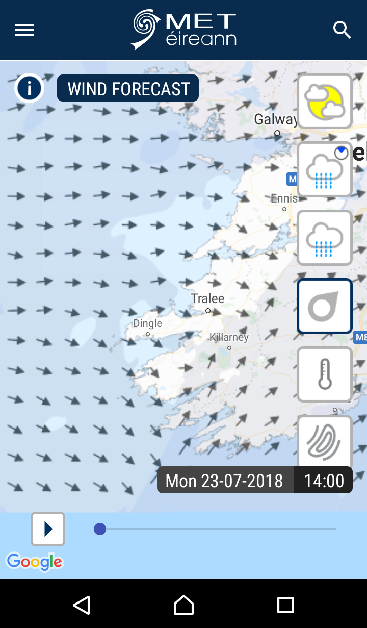 Website & App Help - Met Éireann - The Irish Meteorological Service