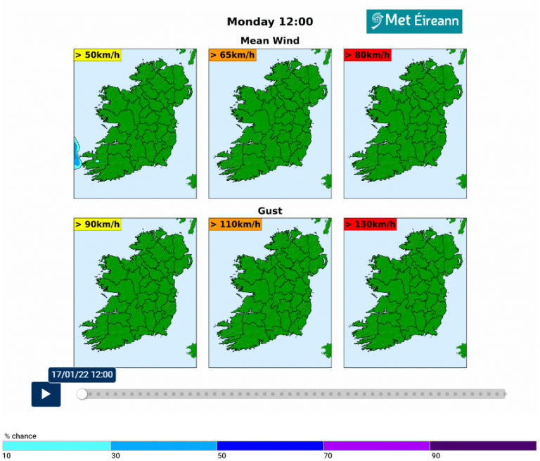 New Ensemble Forecast Probability Maps - Met Éireann - The Irish ...