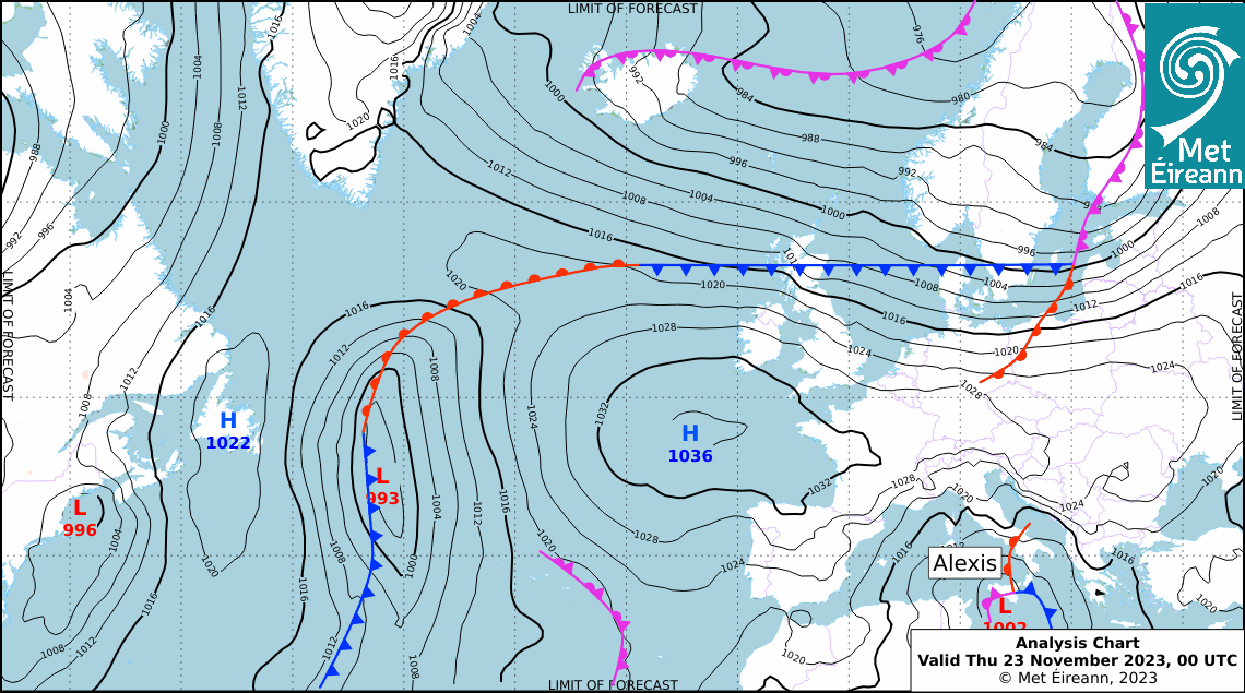Surface Analysis Chart - Met Éireann - The Irish Meteorological Service